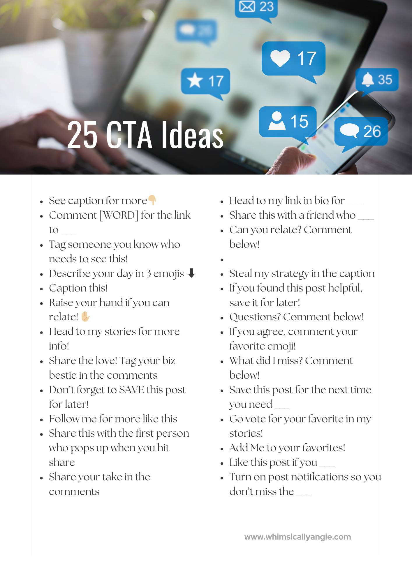 CTA ideas for Creative Content Creators
