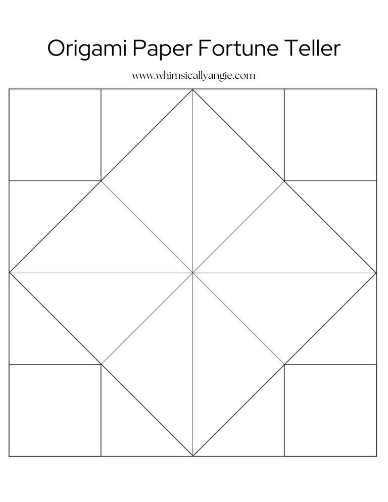 Paper Fortune Teller FREE Printable – Whimsically Angie