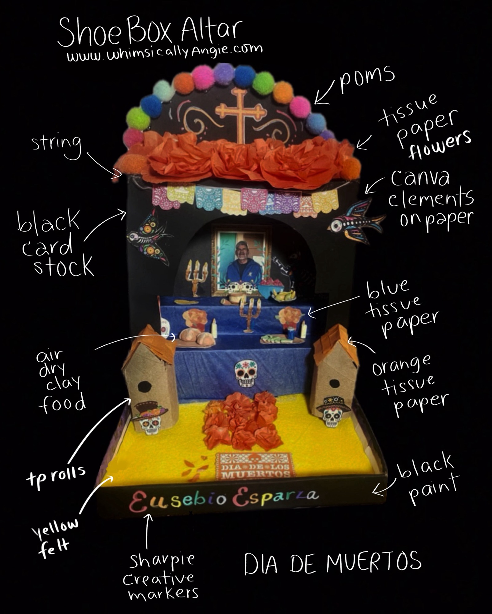 Crafting a Shoe Box Altar for Día de los Muertos – Whimsically Angie